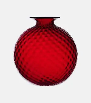 VENINI Monofiori Balloton Murano Glass Vase Red