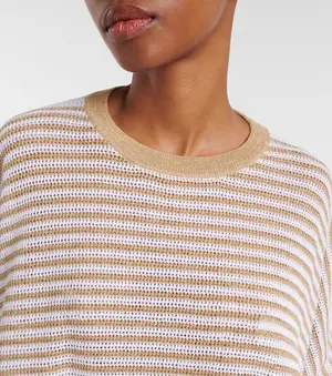 Brunello Cucinelli Knitted Striped Top