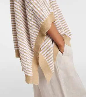Brunello Cucinelli Knitted Striped Top