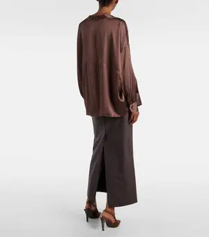 Brunello Cucinelli Silk Satin Blouse