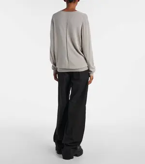 Rick Owens Virgin Wool V-neck Sweater