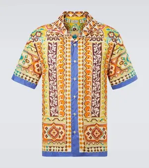 Etro Printed Cotton Bowling Shirt