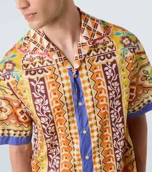 Etro Printed Cotton Bowling Shirt