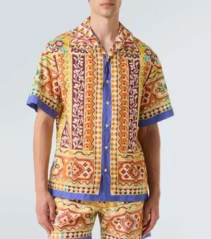 Etro Printed Cotton Bowling Shirt