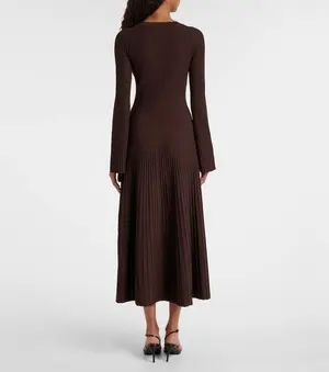 Simkhai Genna Ribbed-knit Midi Dress