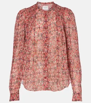 MARANT ETOILE Neolin Printed Silk Blouse
