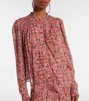 MARANT ETOILE Neolin Printed Silk Blouse