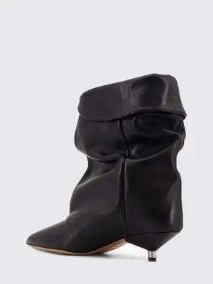 Isabel Marant Étoile Ruched Leather Boots - Black