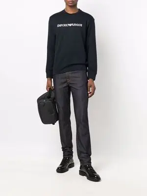 Emporio Armani Cotton Blend Crewneck Sweatshirt
