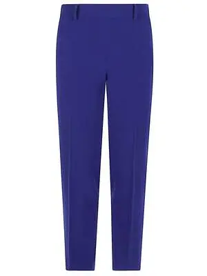 Alberto Biani Straight Leg Cady Trousers - Blue