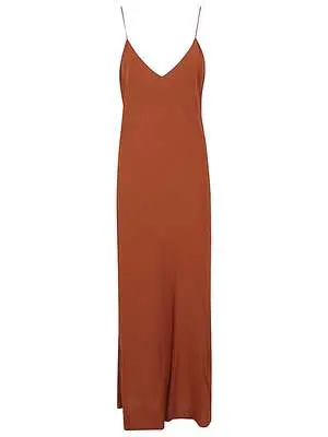 Alberto Biani Georgette Long Slip Dress