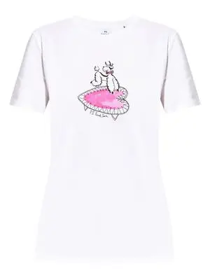 Paul Smith Poodle Print Cotton T-shirt - White