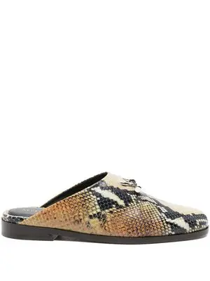 Alexander McQueen Alexander Mc Queen Leather Slippers - Multicolour