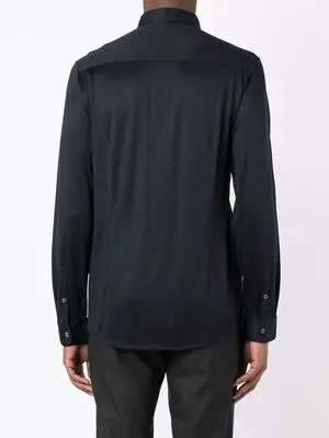 Emporio Armani Cotton-lyocell Blend Shirt - Blue