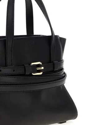 Moschino Small Leather Handbag - Black