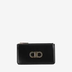 FERRAGAMO Gancini Card Holder - Black