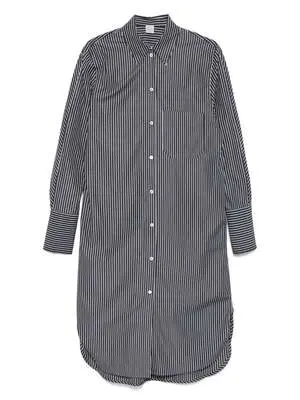 Knee-Length Striped Shirtdress