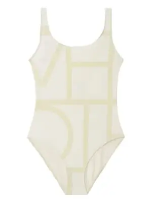 TOTEME Monogram Swimsuit - Beige