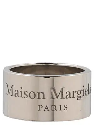 MAISON MARGIELA Logo Engraved Ring - Silver