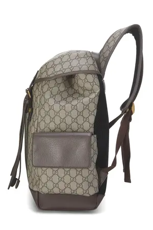 Gucci Gg Supreme Monogram Backpack - Brown