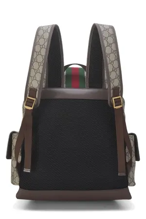 Gucci Gg Supreme Monogram Backpack - Brown