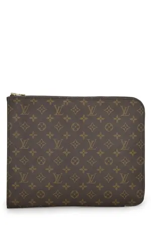 LOUIS VUITTON Monogram Canvas Poche Documents - Brown