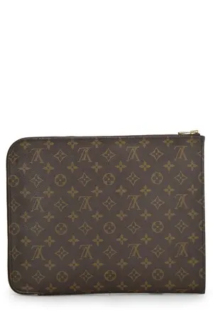 LOUIS VUITTON Monogram Canvas Poche Documents - Brown