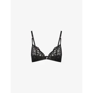 SAVAGE X FENTY Savage Not Sorry Lace Bralette - Caviar