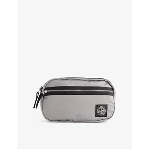 Stone Island Brand-patch Shell Belt Bag - Pearl Grey