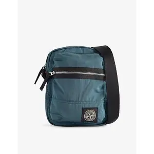 Stone Island Brand-Patch Shell Cross Body Bag Dark Green