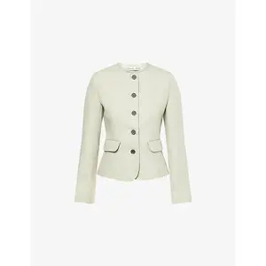 Sandy Liang Agnes Fitted Woven Jacket