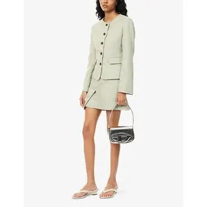 Sandy Liang Agnes Fitted Woven Jacket