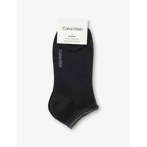 Calvin Klein Pack Of Two Woven Ankle Socks - Black