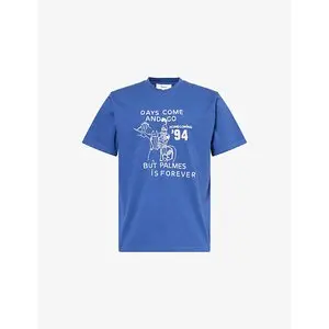 PALMES Forever Relaxed-fit Cotton T-shirt - Blue