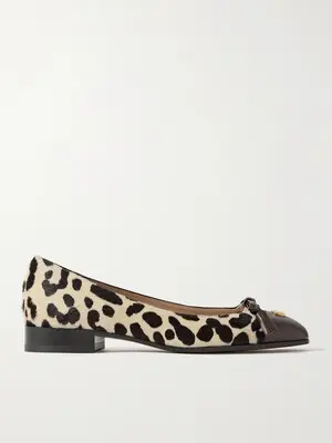 Valentino Garavani Ballerina Leopard-print Calf Hair Flats - Animal Print