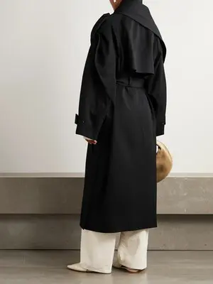 RÓHE Scarf-effect Wool Trench Coat