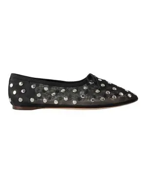 LOEFFLER RANDALL Landon Studded Mesh Ballet Flats - Black