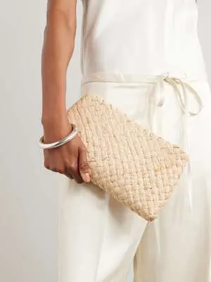 LOEFFLER RANDALL Aviva Raffia Clutch - Neutral