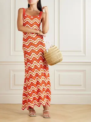 Escvdo Marea Crocheted Maxi Dress