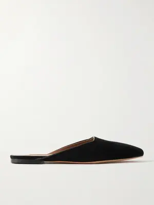 EMME PARSONS Suede Mules - Black