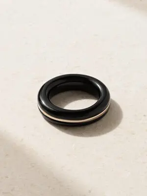 BY PARIAH Essential Stacking Onyx Ring - Black