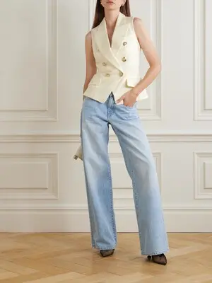 Balmain Button-embellished Jacquard Vest - Neutrals
