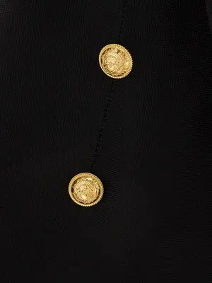 Balmain Button-embellished Knitted Halterneck Maxi Dress