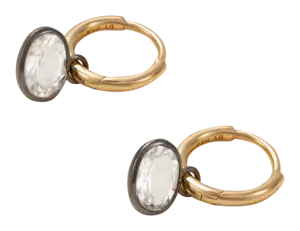 BY PARIAH Orbit 14-karat Recycled And Topaz Hoop Earrings - Gold