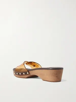ANCIENT GREEK SANDALS Omonia Studded Clogs - Brown