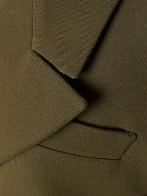Alaïa Double-breasted Cotton-twill Blazer - Green