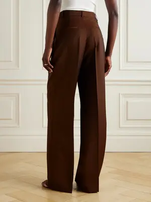 RÓHE Pleated Wool And Mohair-blend Pants