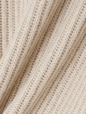 Brunello Cucinelli Ribbed Wool, Cashmere And Silk-blend Sweater