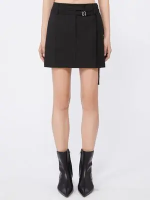 Max Mara Wool Mini Skirt With Belt