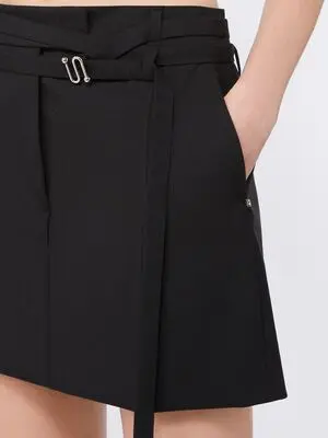 Max Mara Wool Mini Skirt With Belt